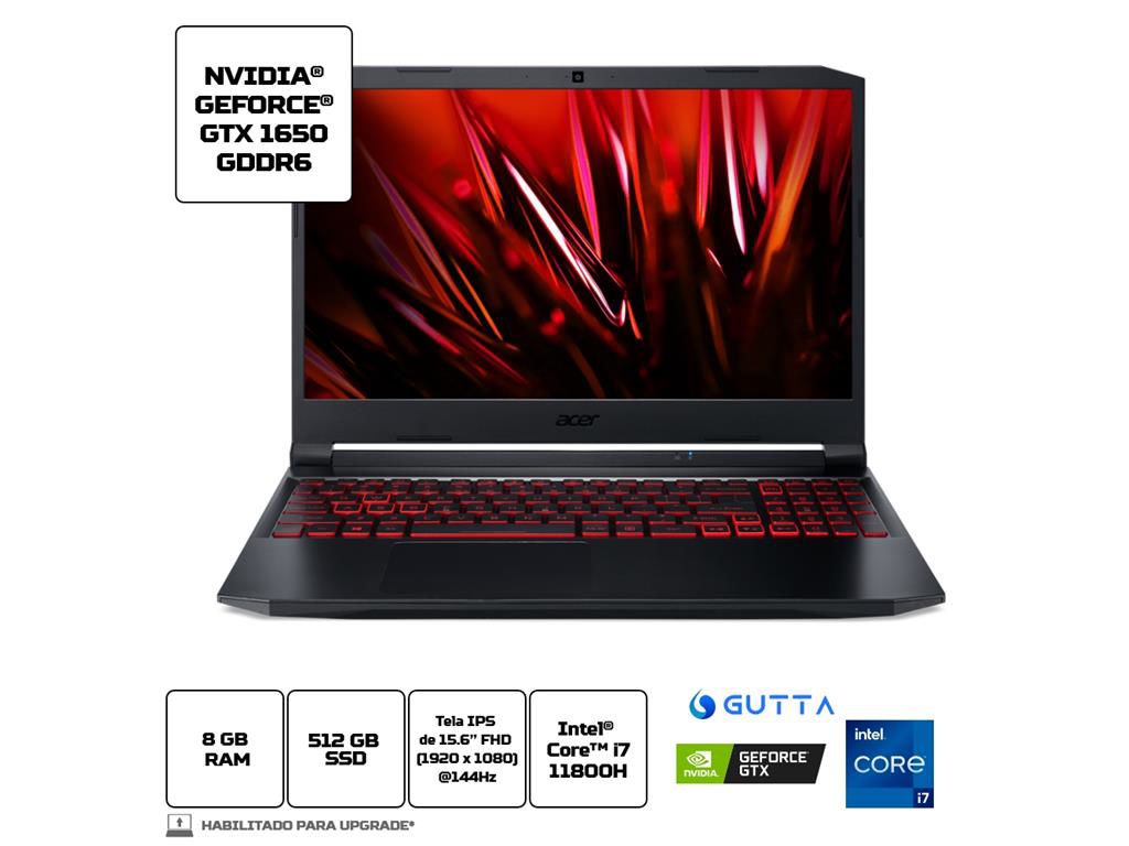 All Nations | Notebook Acer An515-57-75c3 Nitro 5 com Geforce Gtx 1650 ...