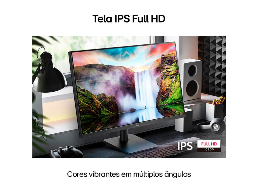 All Nations | Monitor Lg 23,8" Led/Ips Full Hd 75hz 5ms Hdmi D-Sub Freesync Vesa - 24mp400-B.Awzm