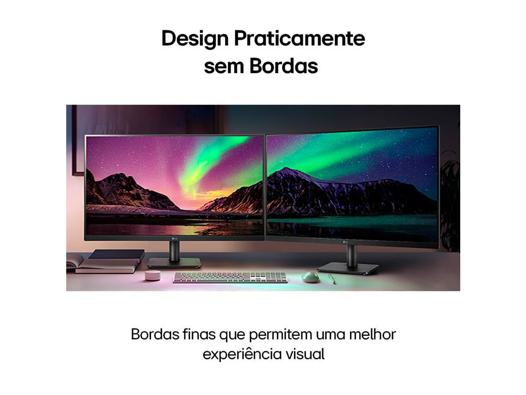 All Nations | Monitor Lg 23,8" Led/Ips Full Hd 75hz 5ms Hdmi D-Sub Freesync Vesa - 24mp400-B.Awzm