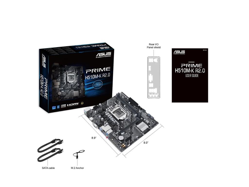 All Nations | Placa Mae Asus Intel Lga1200 Ddr4 Micro Atx - Prime H510m-K R2.0