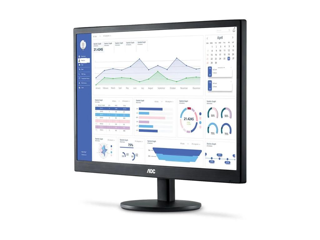 All Nations | Monitor Aoc 18,5" Led Hd 60hz 5ms Hdmi Vga Widescreen Tn - E970swhnl